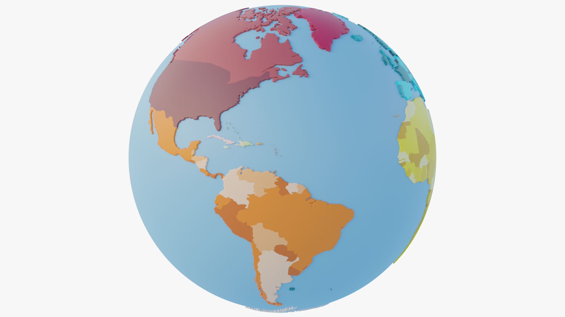 3D Geopolitical World - TurboSquid 1512209