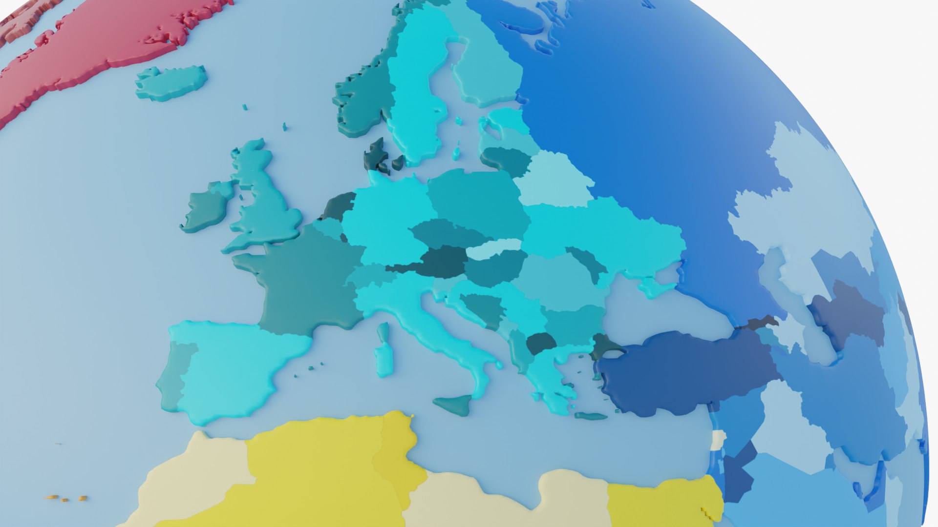 3D Geopolitical World - TurboSquid 1512209