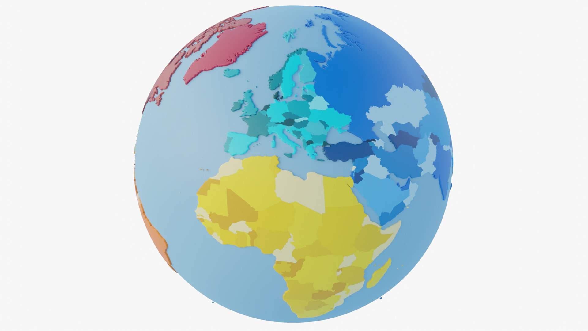 3D Geopolitical World - TurboSquid 1512209
