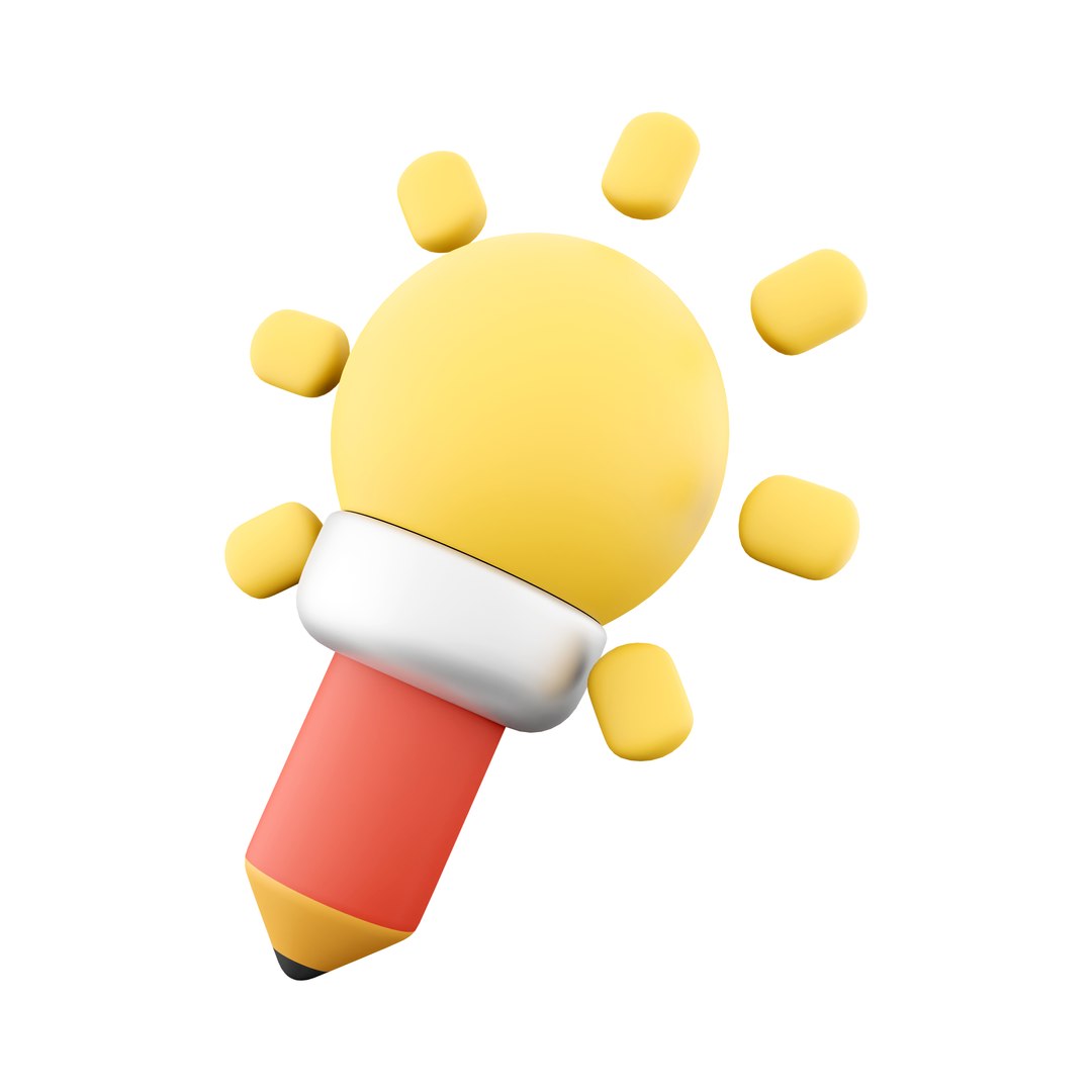 Pencil With Sun Icon 3D Model - TurboSquid 2074165