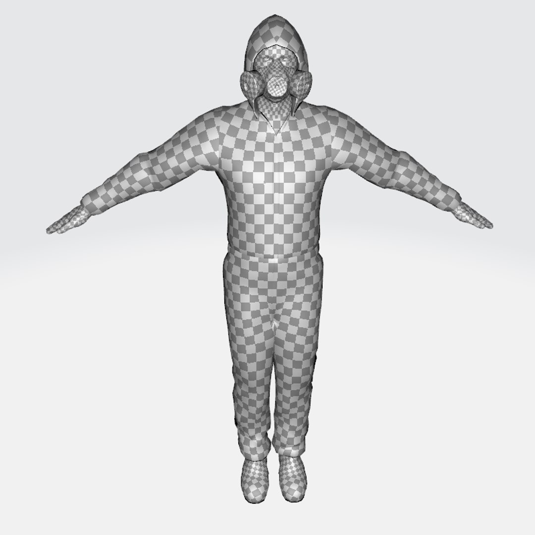 3D Model Realistic Containment Suit High-Quality 3D Character ...