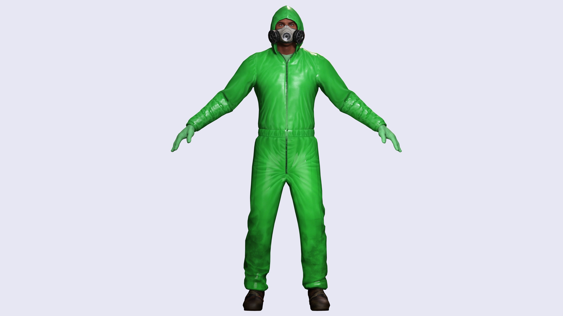 3D Model Realistic Containment Suit High-Quality 3D Character ...