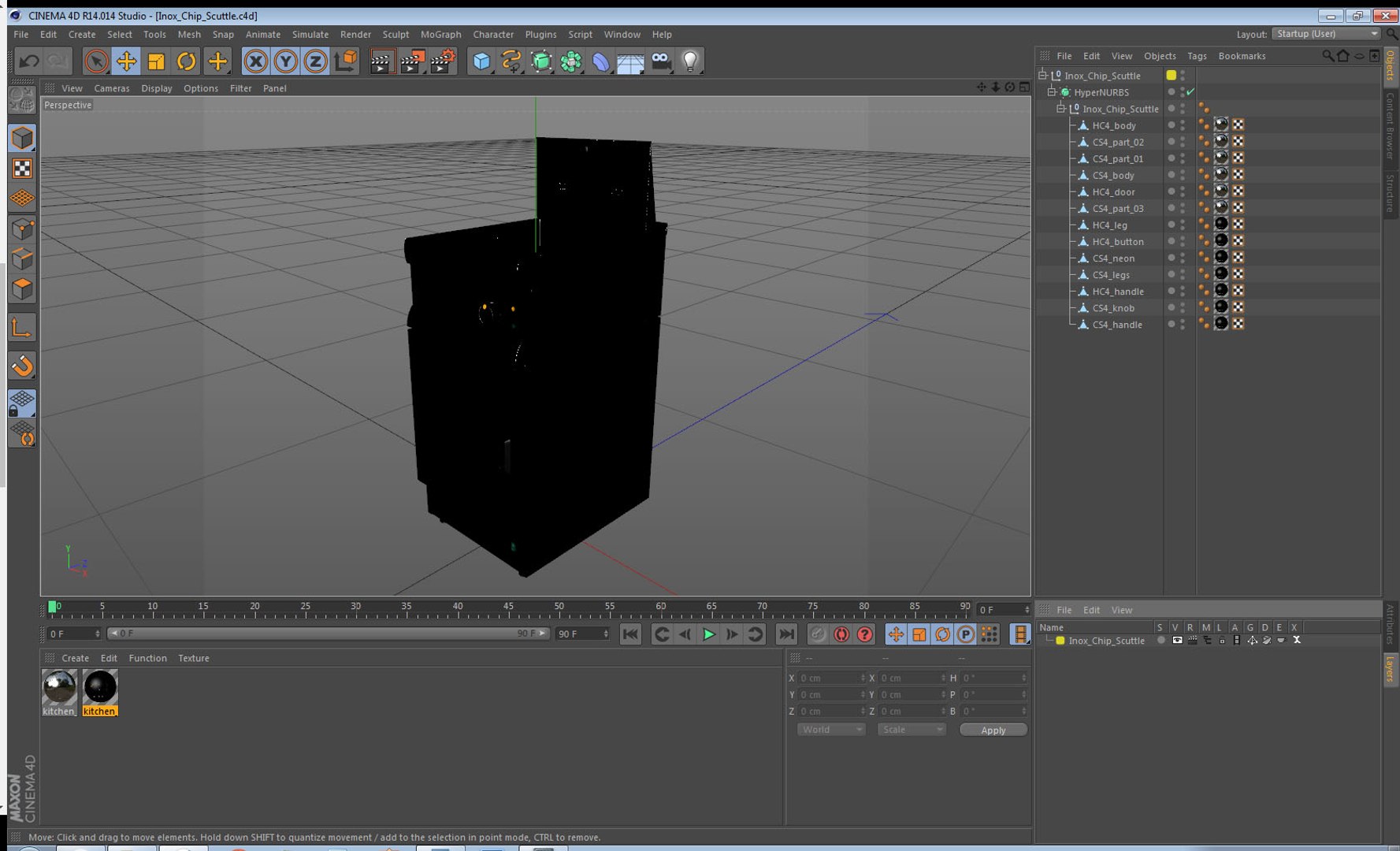 Inox Chip Scuttle 3D - TurboSquid 1446830