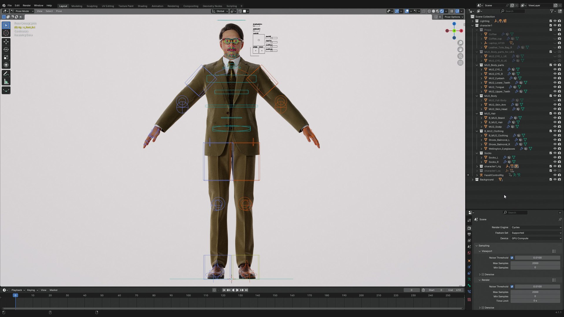 3D Model Rigged Modular Character - Asian Man 3D Model - MU2 - Blender ...