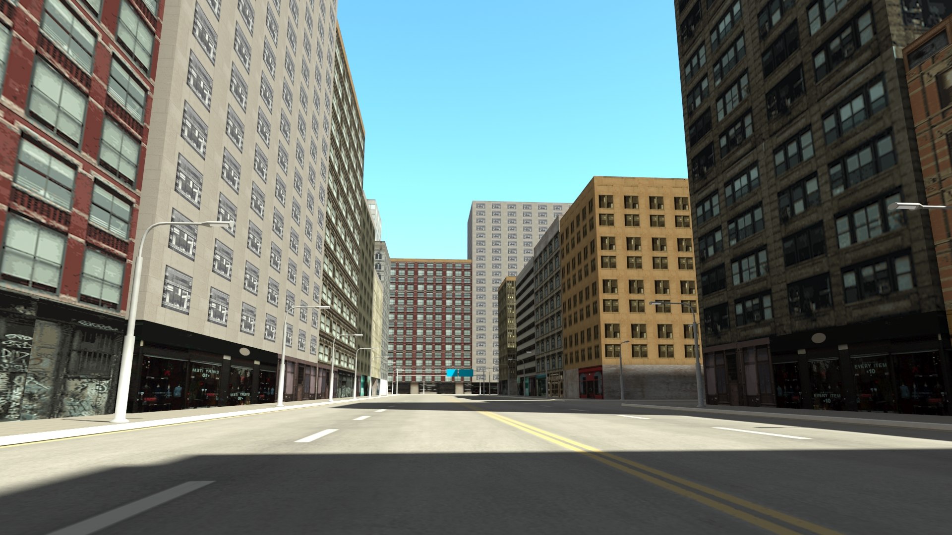 3d City Scene Street Model