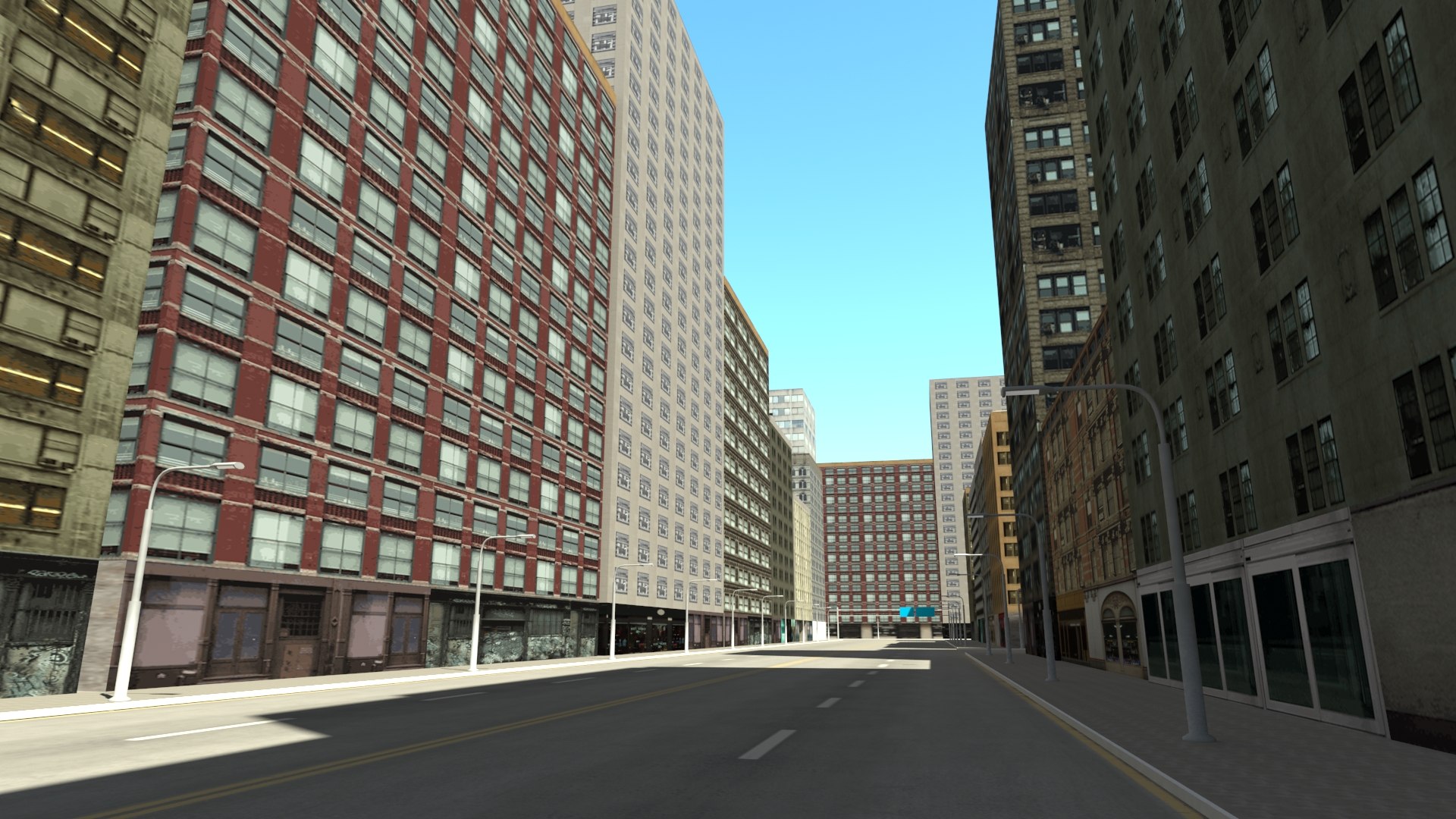 3d City Scene Street Model