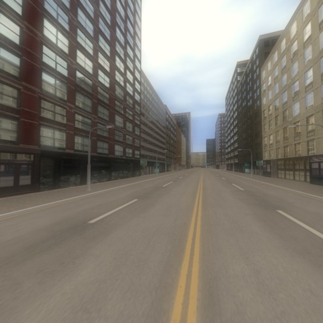 3d City Scene Street Model