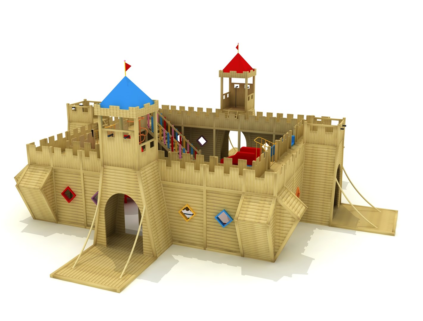 3D Model Castle Child Playground - TurboSquid 1537189