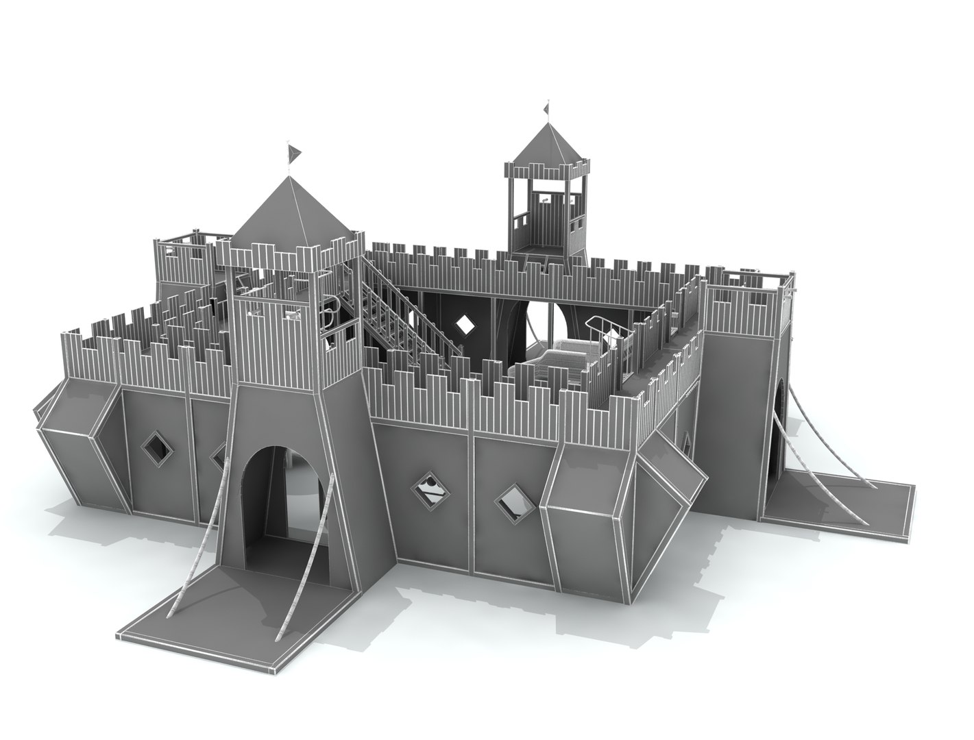 3D Model Castle Child Playground - TurboSquid 1537189