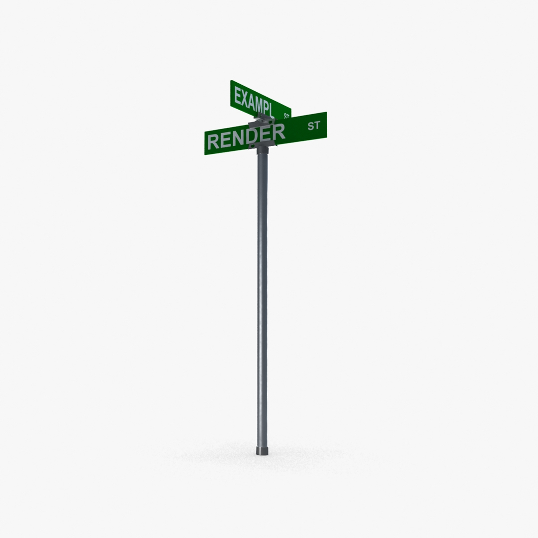 street sign 3d model