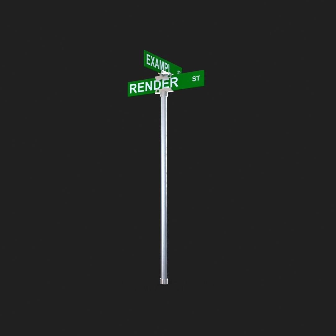 street sign 3d model