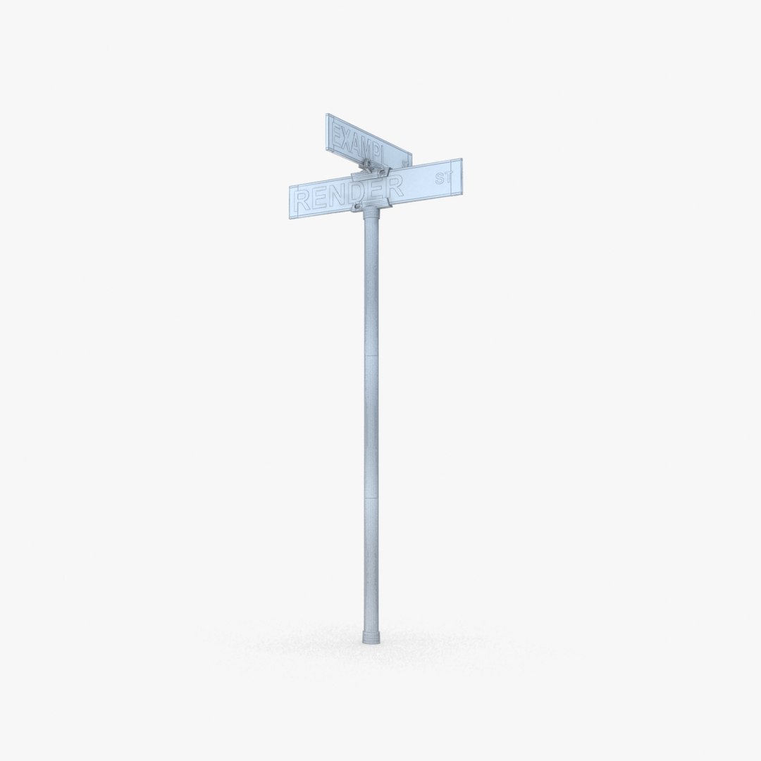 street sign 3d model