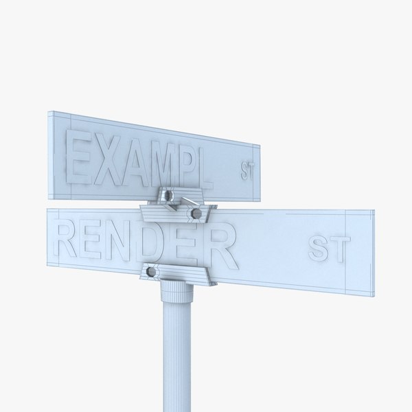 street sign 3d model
