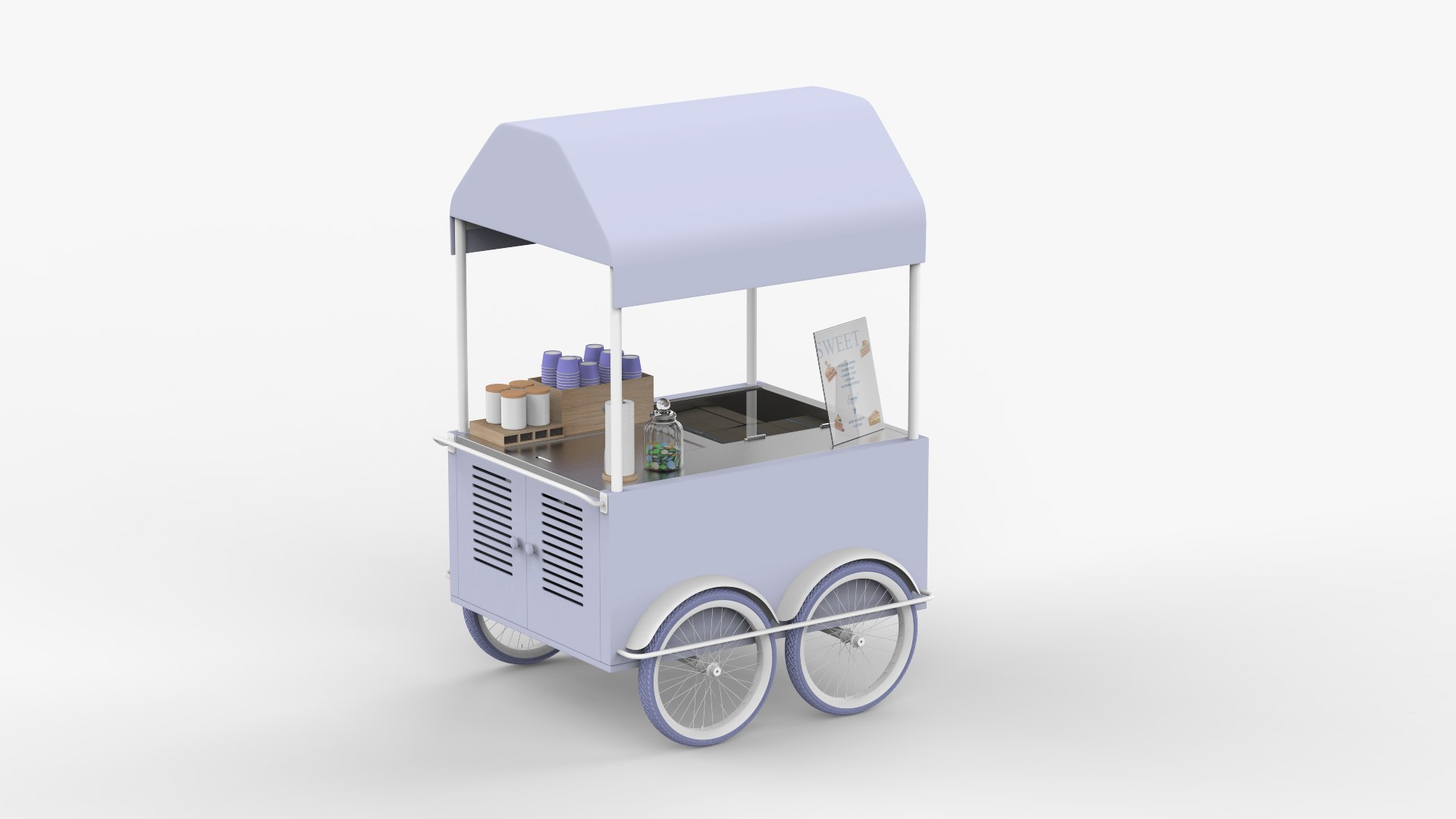 3D Fantasy Sweet Cart Model - TurboSquid 2260464