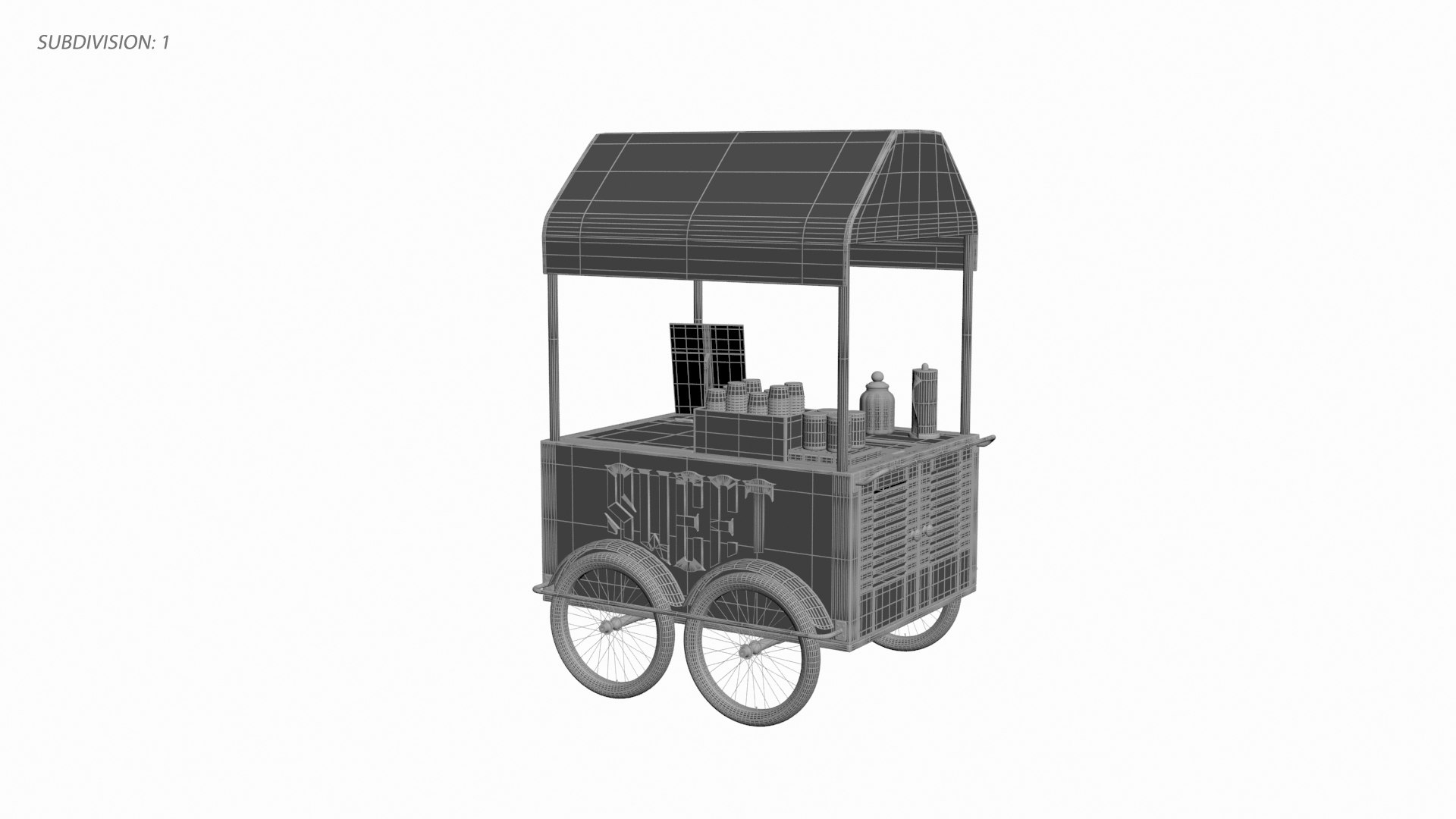 3D Fantasy Sweet Cart Model - TurboSquid 2260464