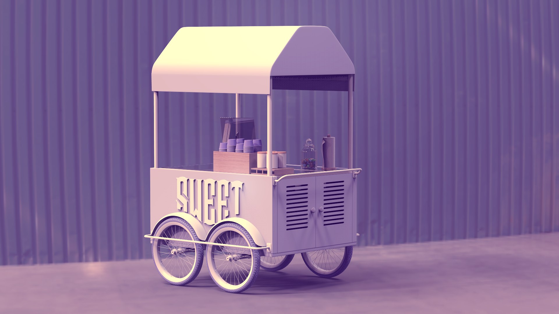 3D Fantasy Sweet Cart Model - TurboSquid 2260464