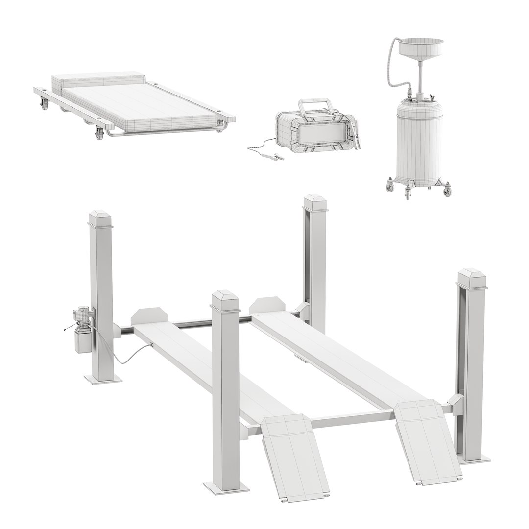 3D Model Mechanic Garage Equipment Set 1 - TurboSquid 2397698