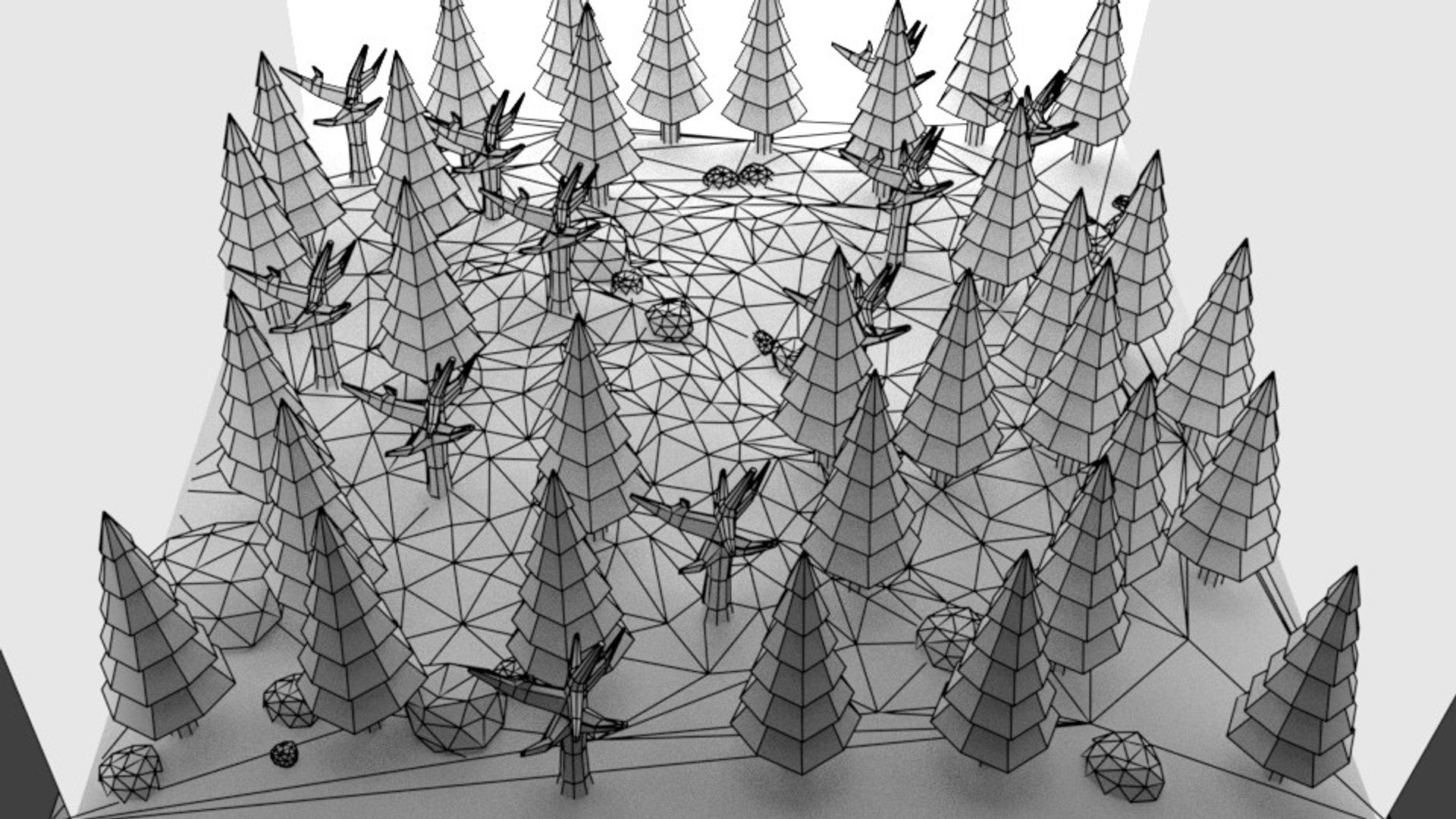 3d Blender Forest Model