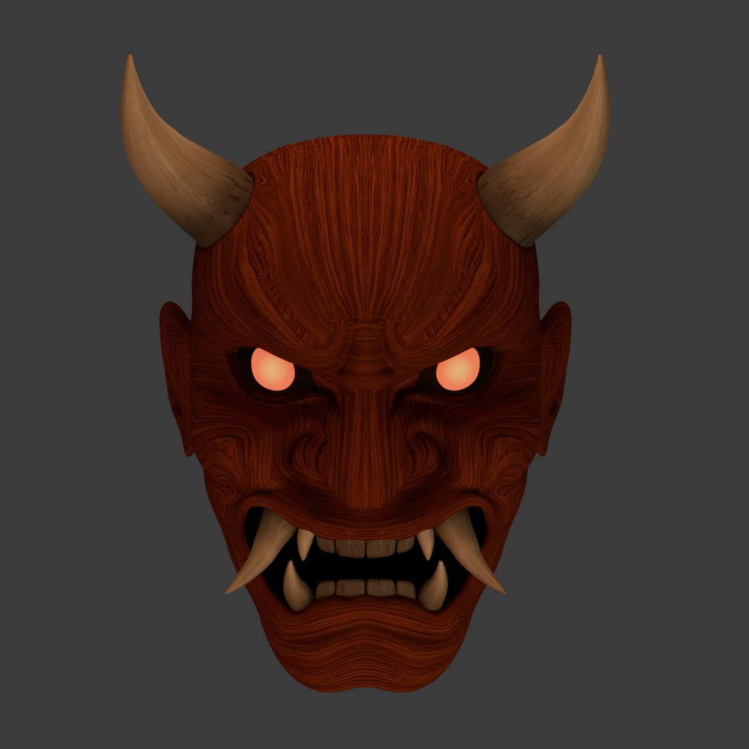 Red Demon Mask 3D - TurboSquid 2386915