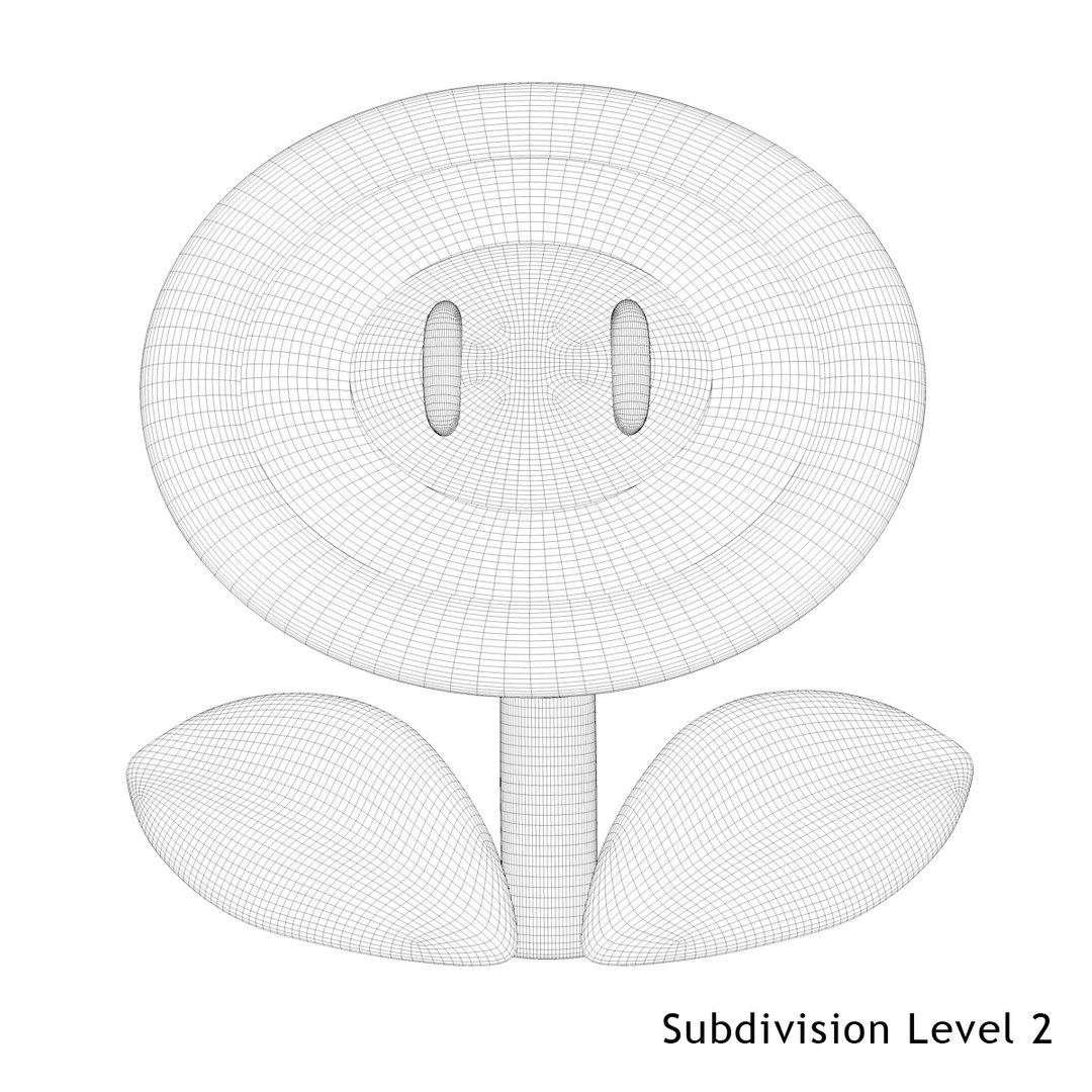 Super Mario Flower 3D Model - TurboSquid 1565149