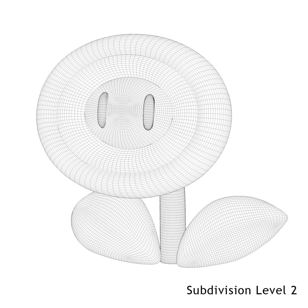Super Mario Flower 3D Model - TurboSquid 1565149
