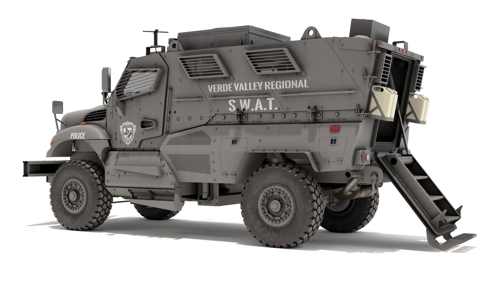3D Model Police SWAT Armored Vehicle Grey Rigged For Maya - TurboSquid ...