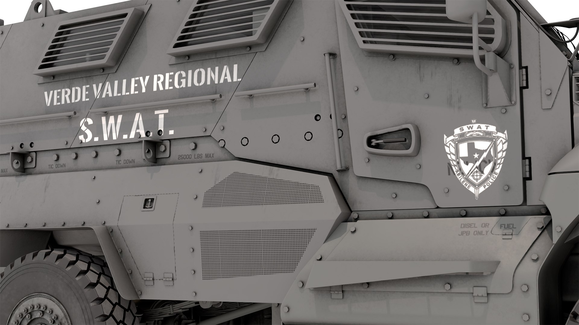 3D Model Police SWAT Armored Vehicle Grey Rigged For Maya - TurboSquid ...