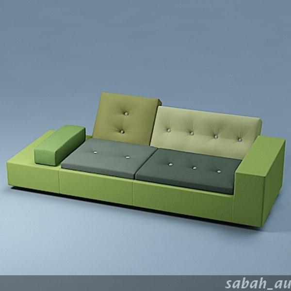 3d multi-color polder sofa model