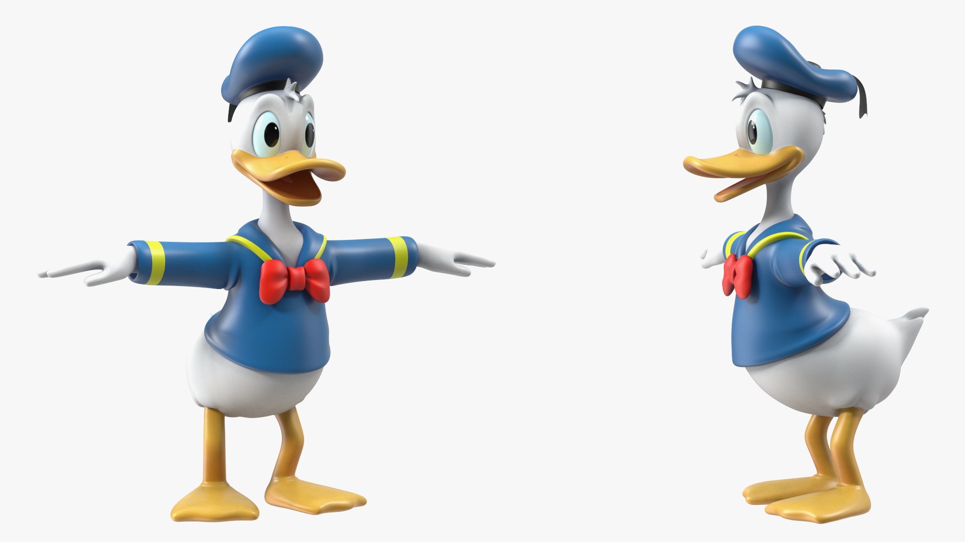 Donald Duck Character T-Pose 3D Model - TurboSquid 2107195