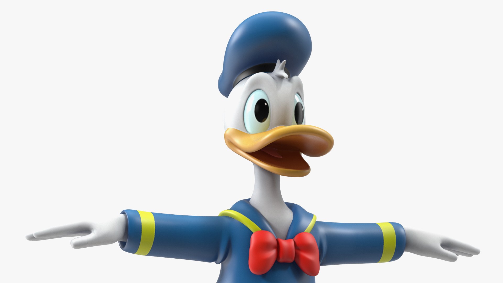 Donald Duck Character T-Pose 3D Model - TurboSquid 2107195