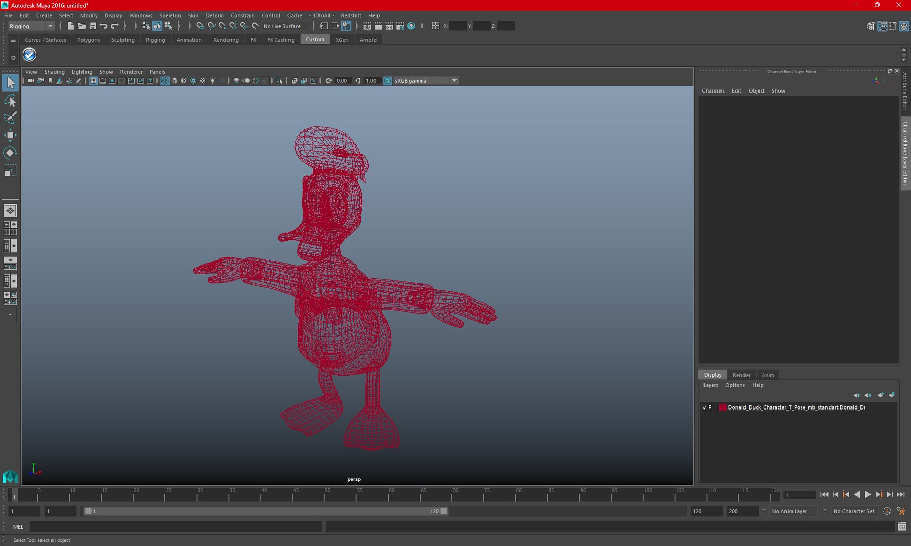 Donald Duck Character T-Pose 3D Model - TurboSquid 2107195
