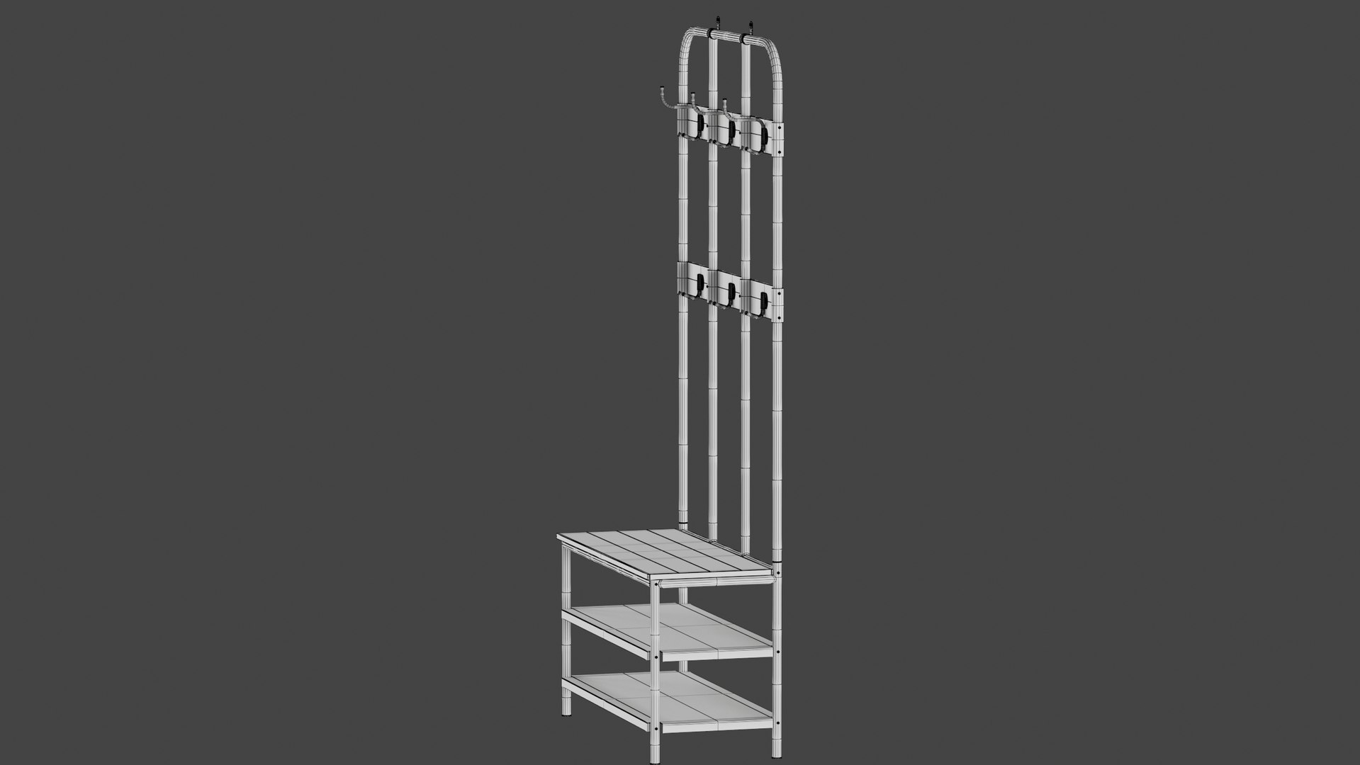 3D model realistic ikea pinning coat rack - TurboSquid 1574091