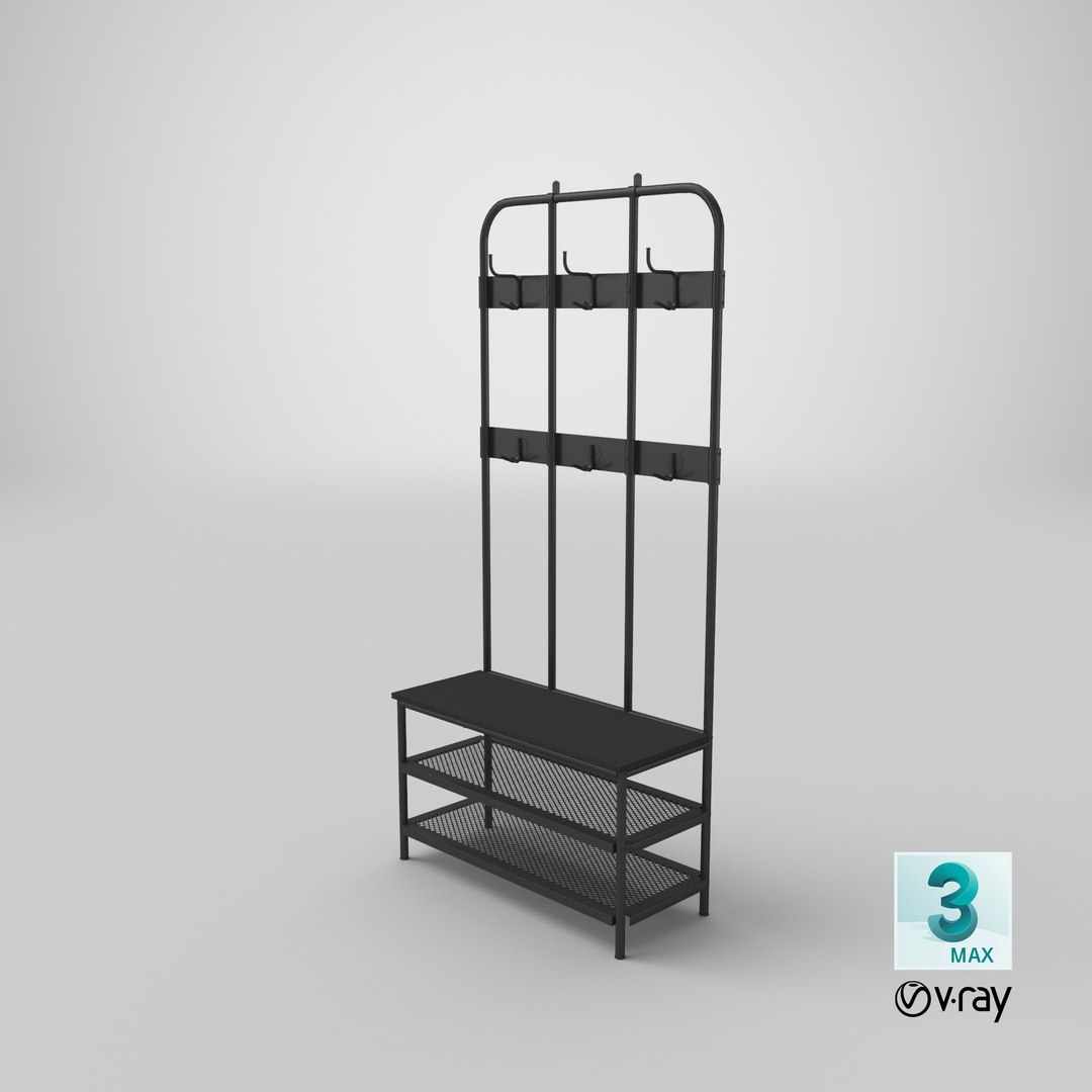 3D model realistic ikea pinning coat rack - TurboSquid 1574091