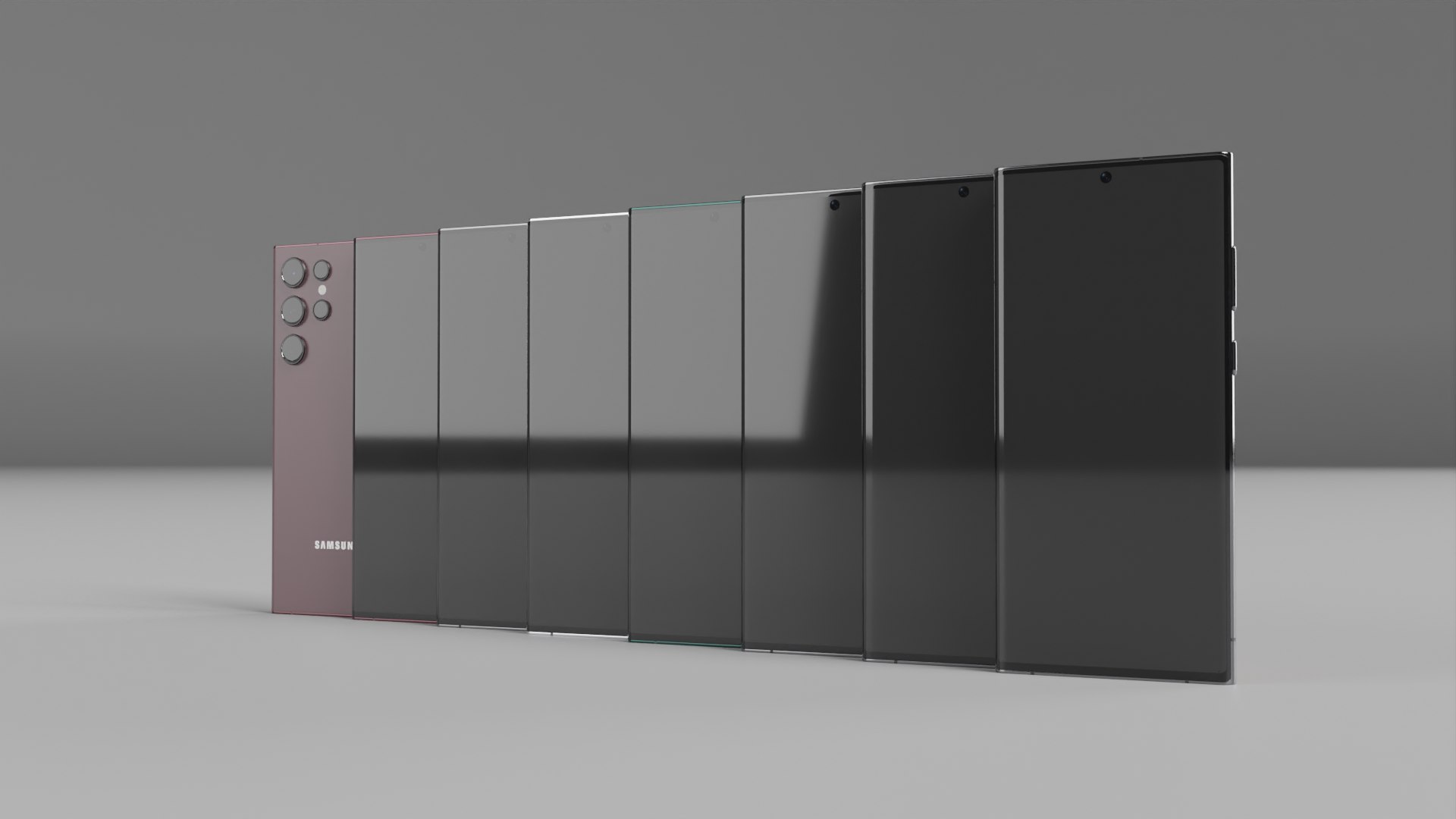 3D model Samsung Galaxy S22 Ultra and SPen All Colors Smartphone ...