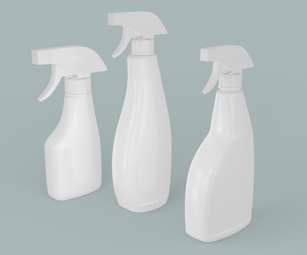 3D Spray Bottles Set Model - TurboSquid 2183532
