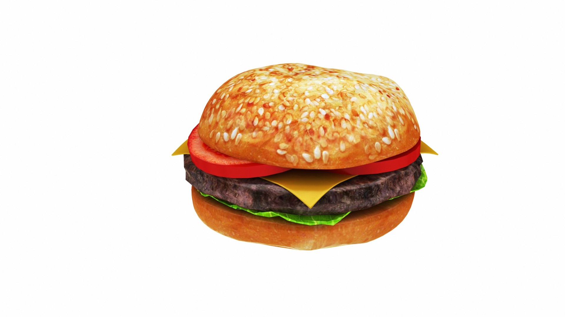 Hamburger burger model - TurboSquid 1678634