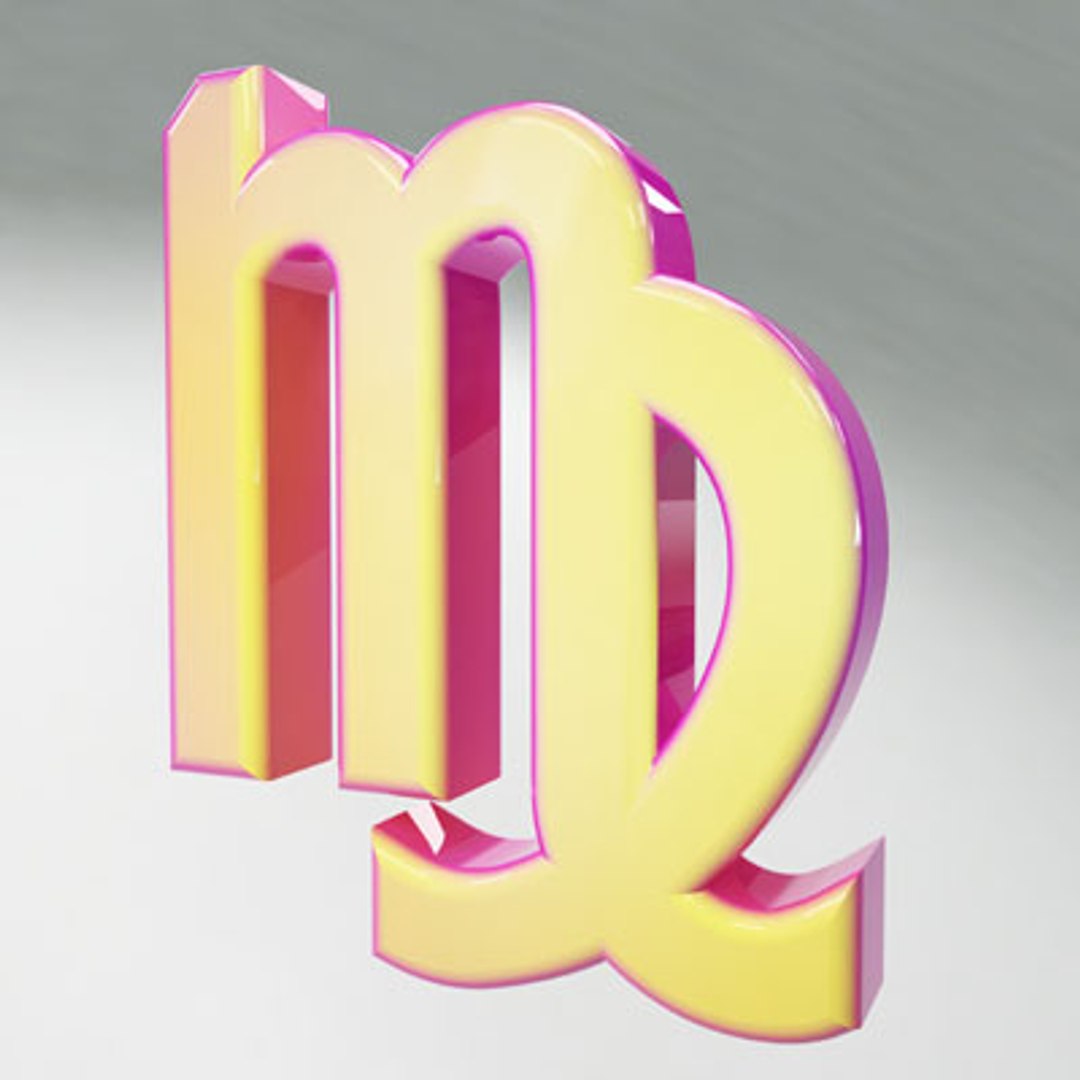 3d Virgo Zodiac Sign Model