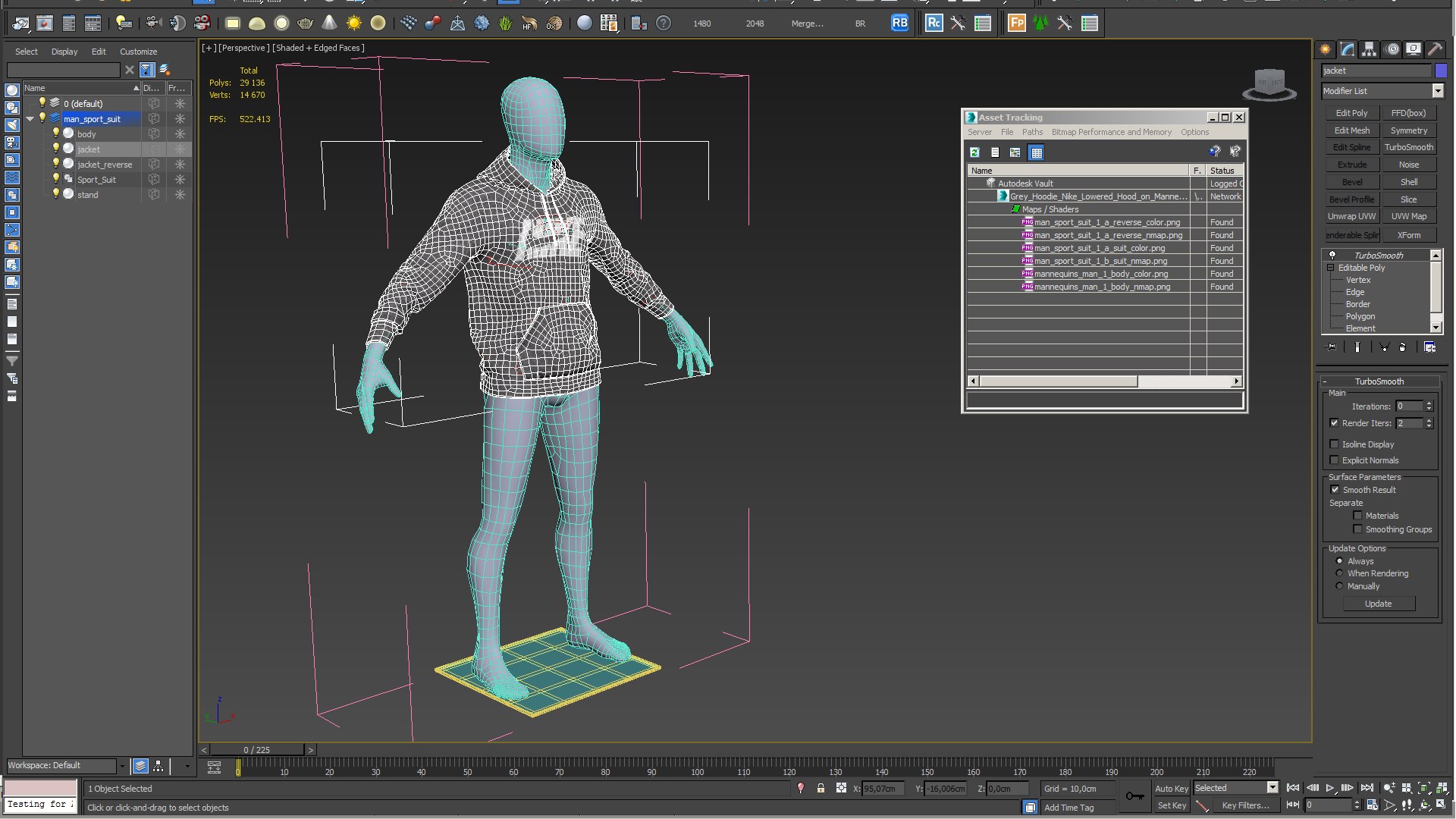 Grey Nike Hoodie Lowered 3D Model - TurboSquid 1443395