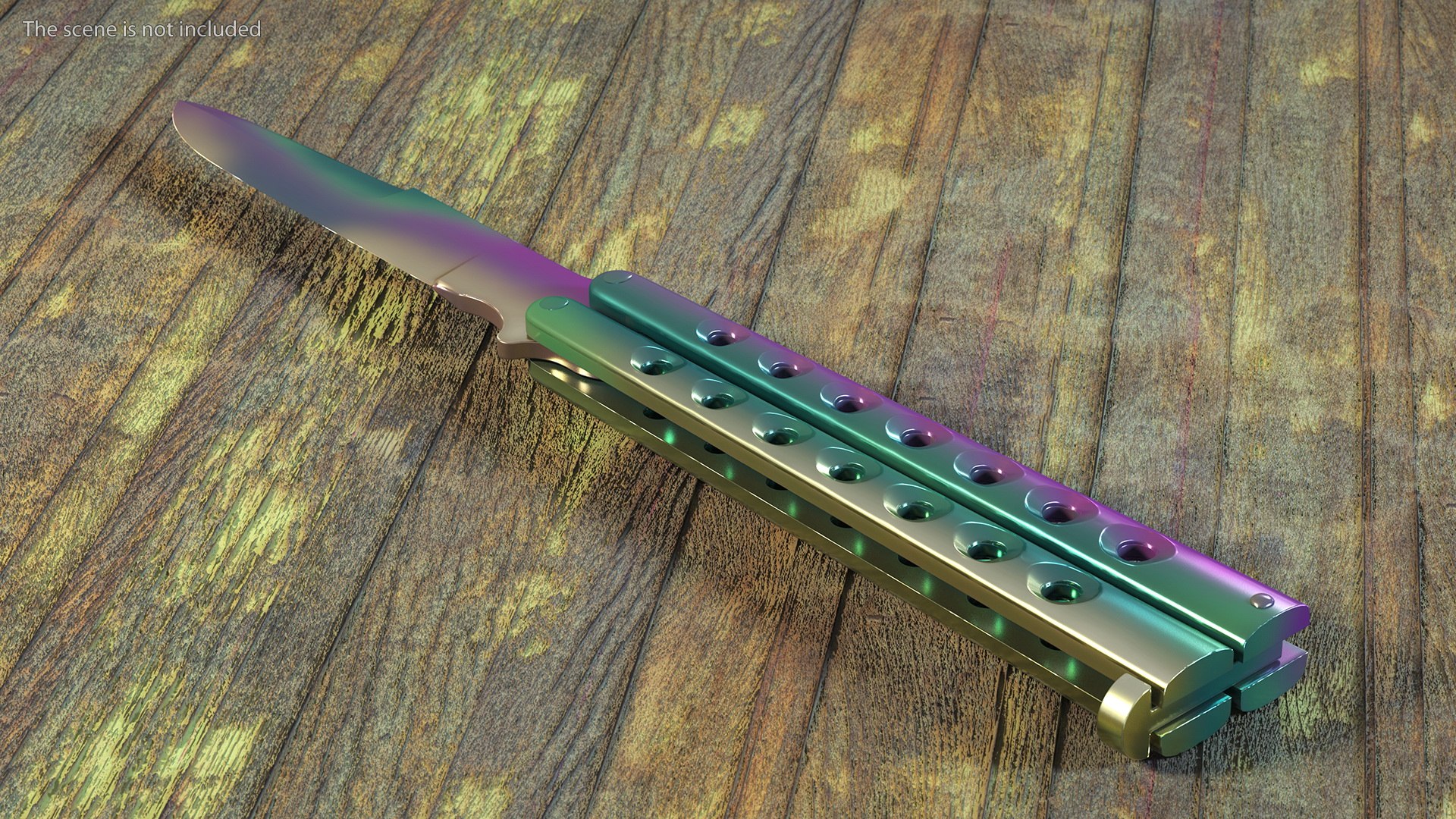 3D Butterfly Knife Rainbow Fade - TurboSquid 1723460