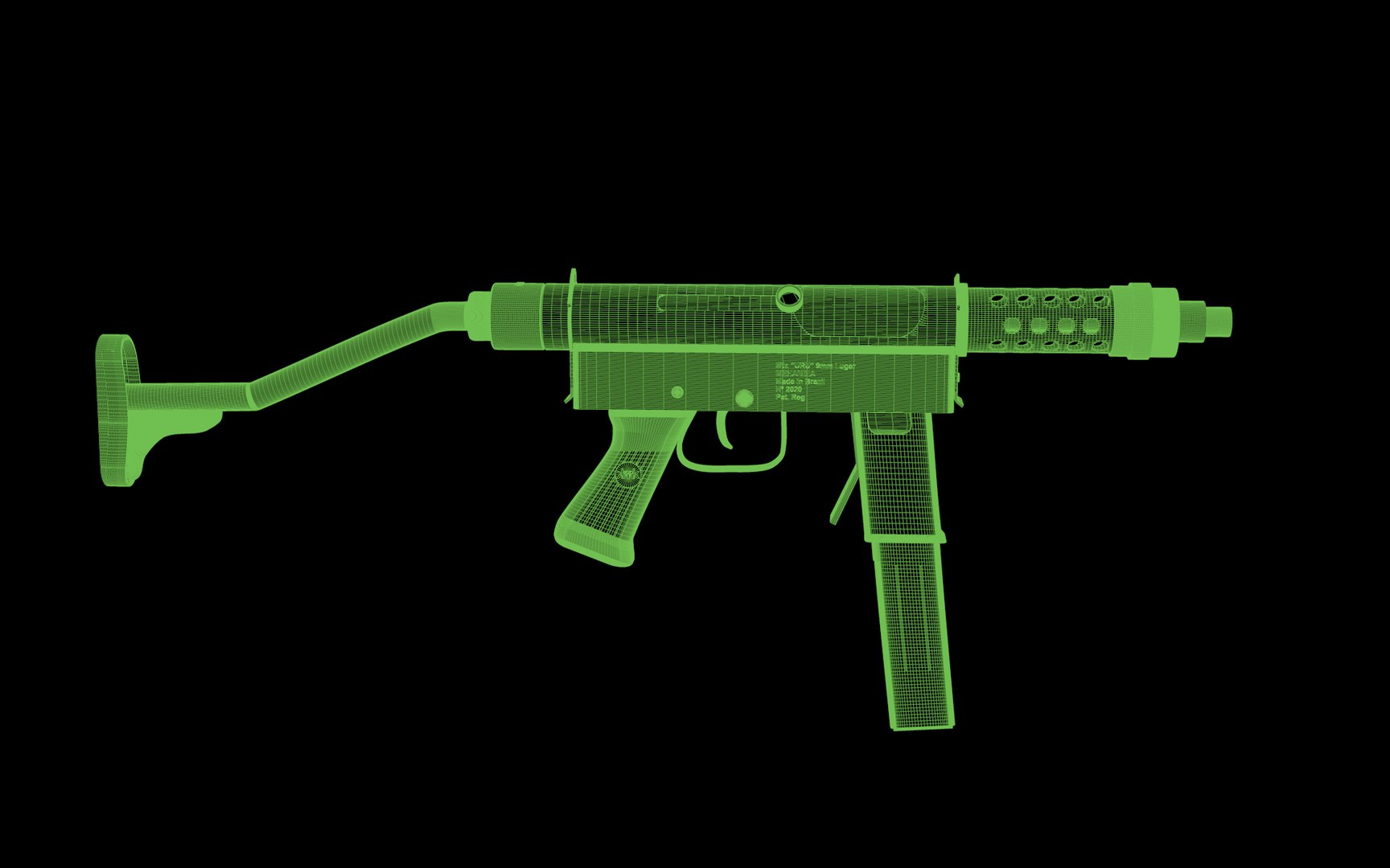 Submachine Mekanika Uru 9mm 3D Model - TurboSquid 2062728