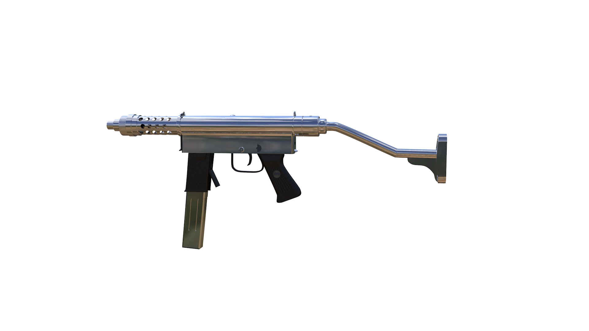 Submachine Mekanika Uru 9mm 3D Model - TurboSquid 2062728