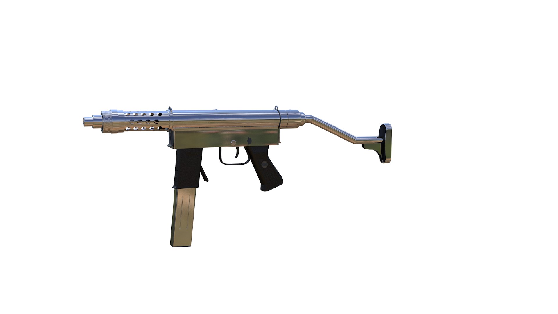 Submachine Mekanika Uru 9mm 3D Model - TurboSquid 2062728