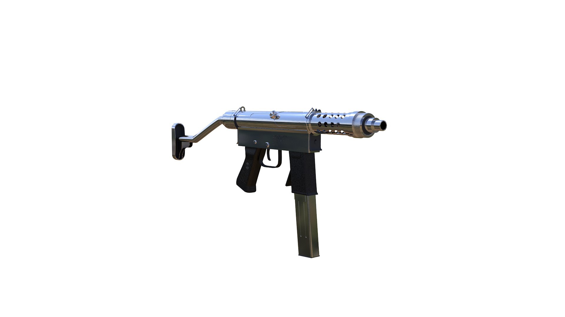 Submachine Mekanika Uru 9mm 3D Model - TurboSquid 2062728