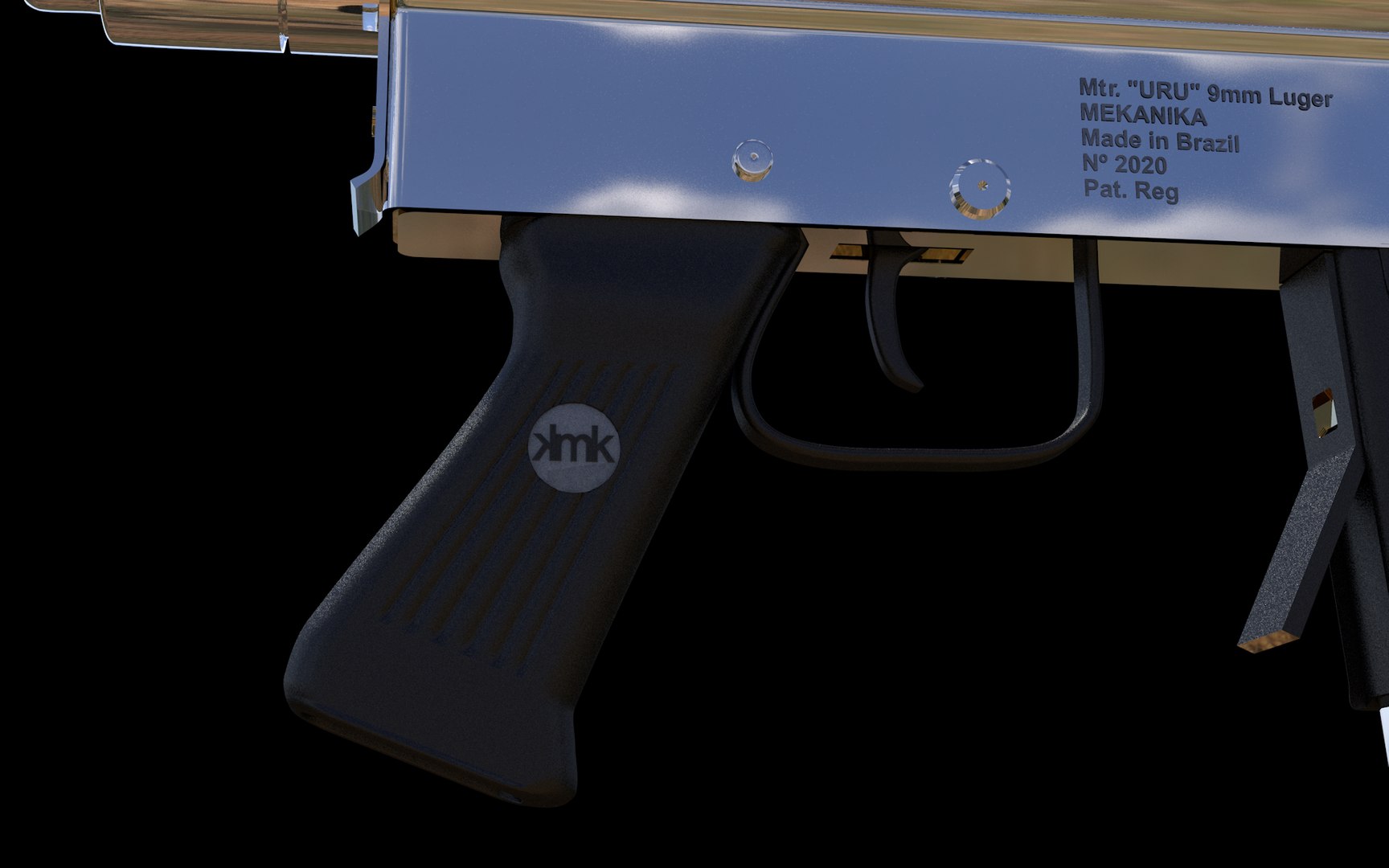 Submachine Mekanika Uru 9mm 3D Model - TurboSquid 2062728