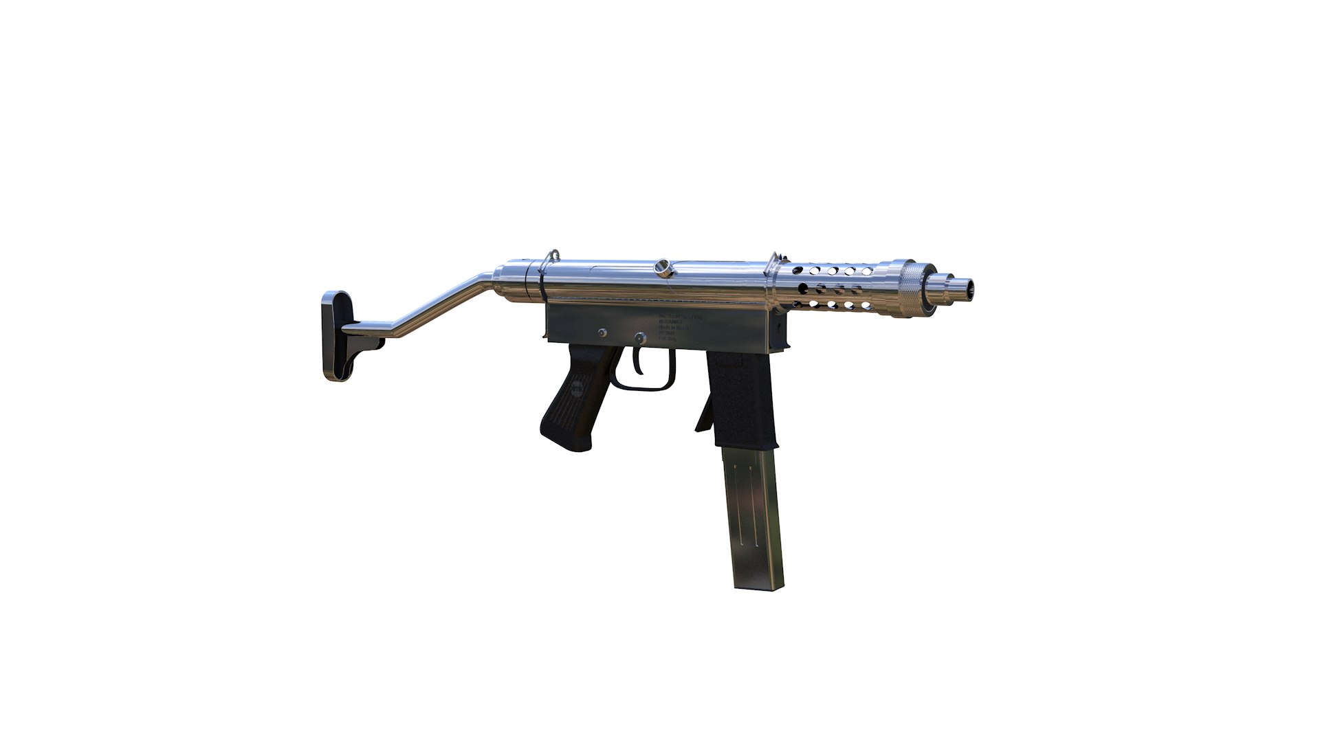 Submachine Mekanika Uru 9mm 3D Model - TurboSquid 2062728