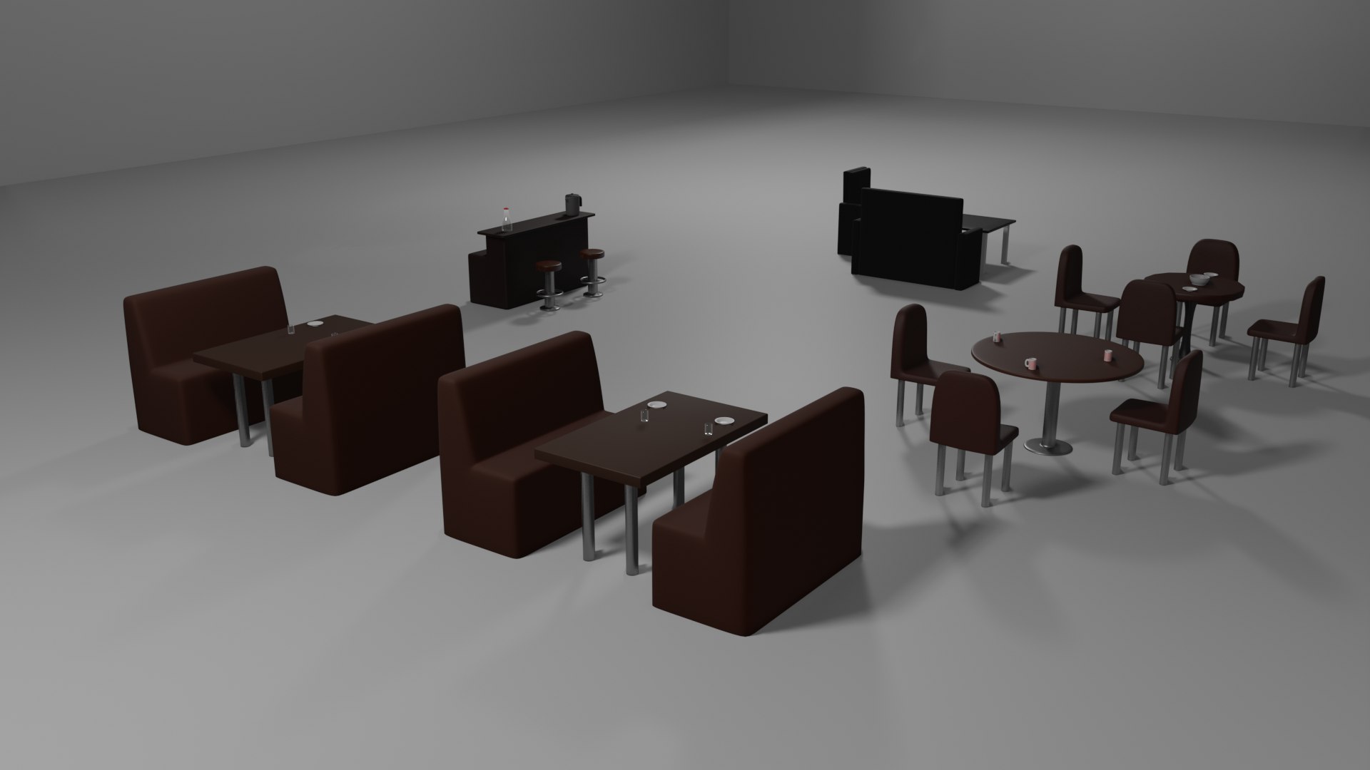 Cafe assets 3D model - TurboSquid 1567537