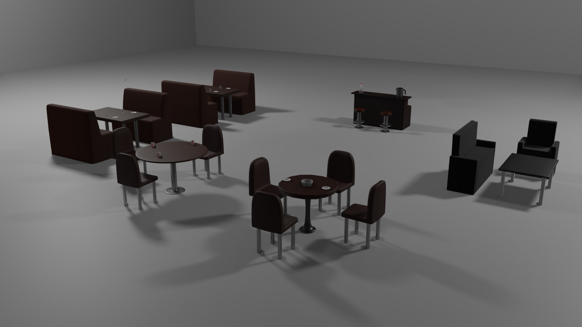 Cafe assets 3D model - TurboSquid 1567537