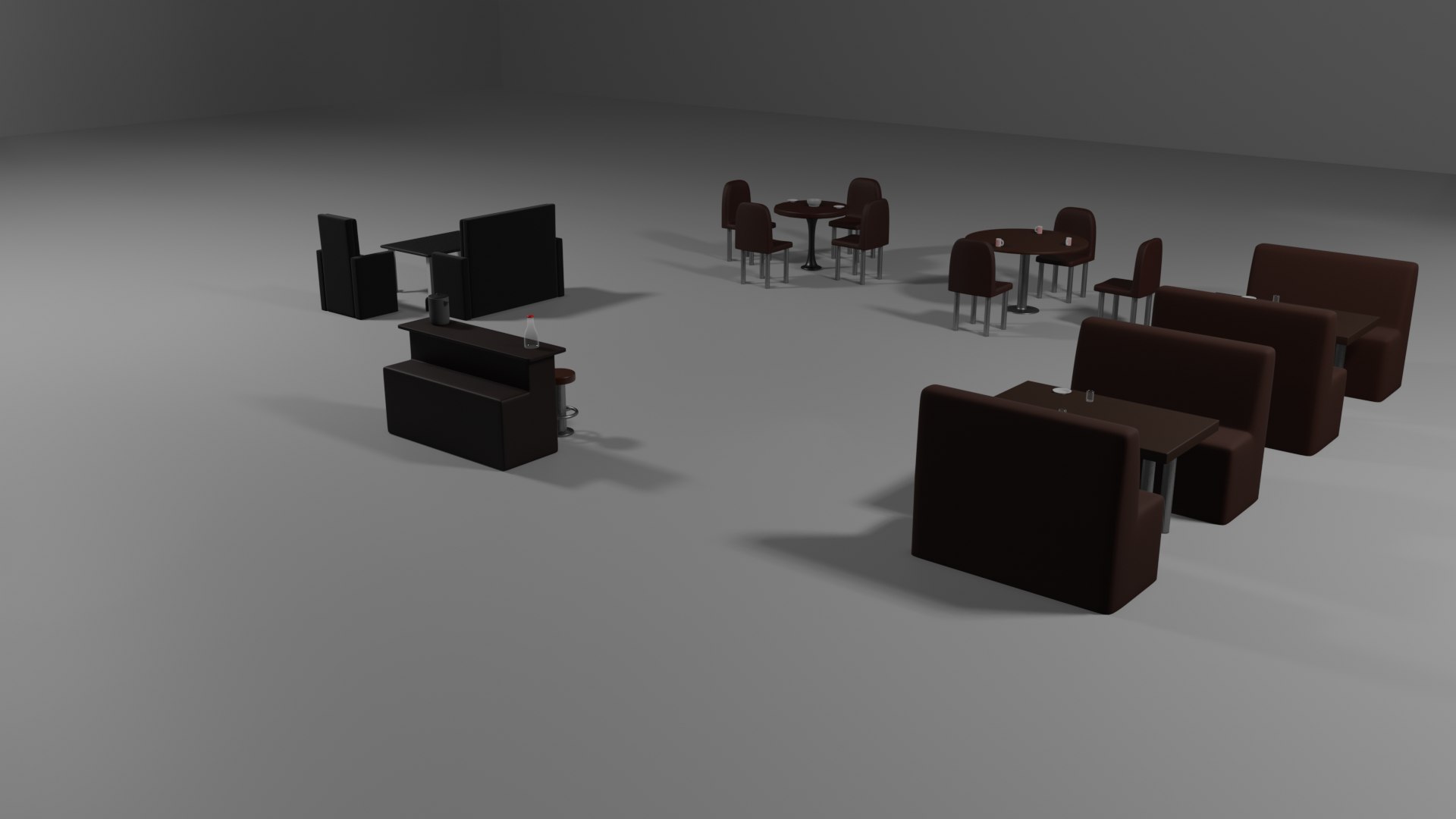 Cafe assets 3D model - TurboSquid 1567537