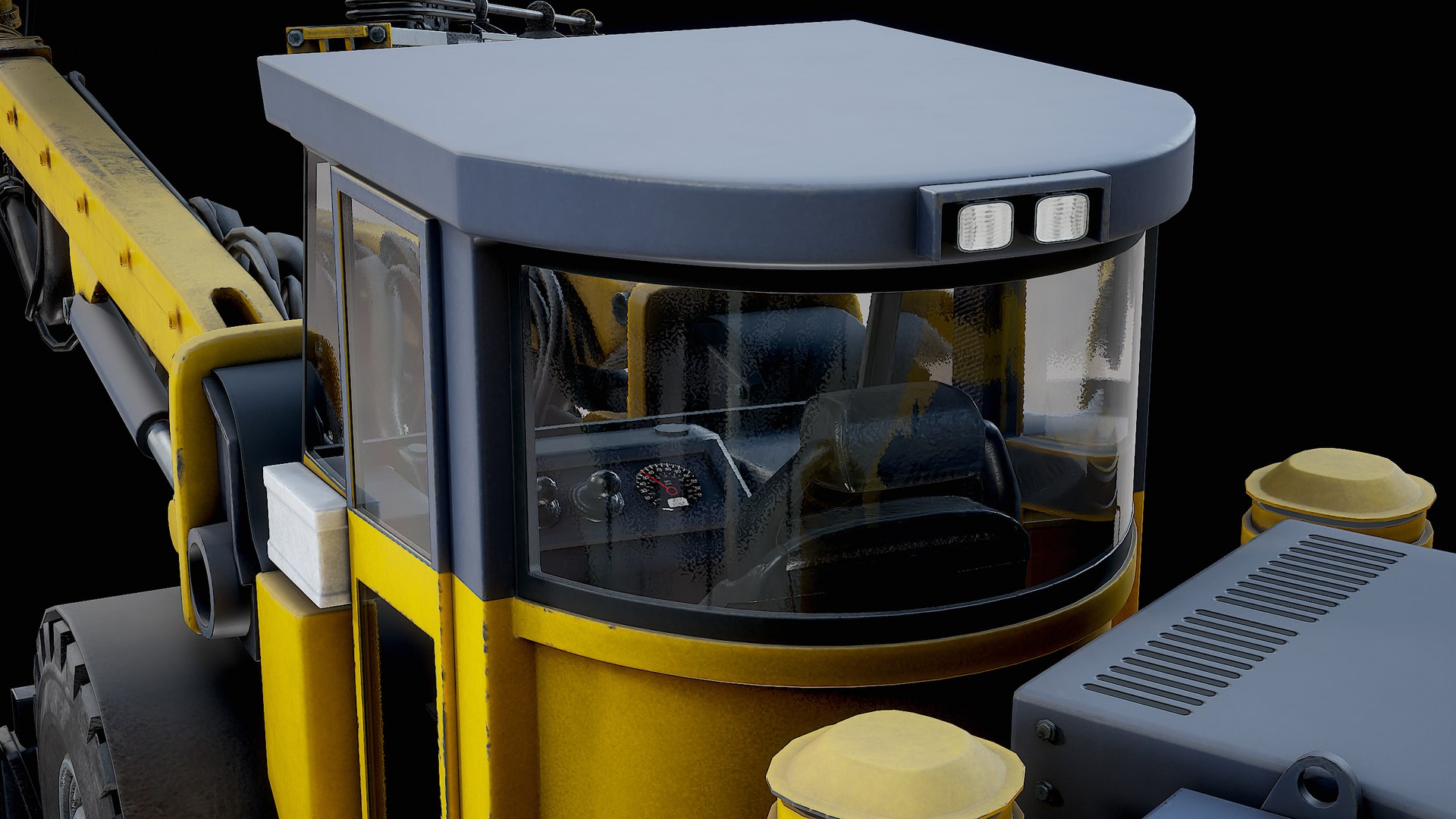 Atlas Copco Boomer E2 C Underground Drilling Rig Rigged PBR 3D model ...