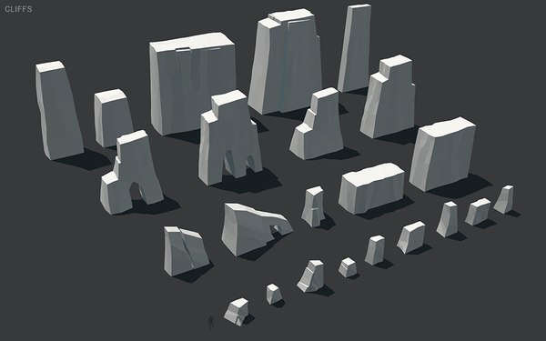 3D stylized cliffs model - TurboSquid 1202907
